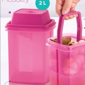 Tupperware | Kitchen | Tupperware Large Square Pickadeli Container Pink ...